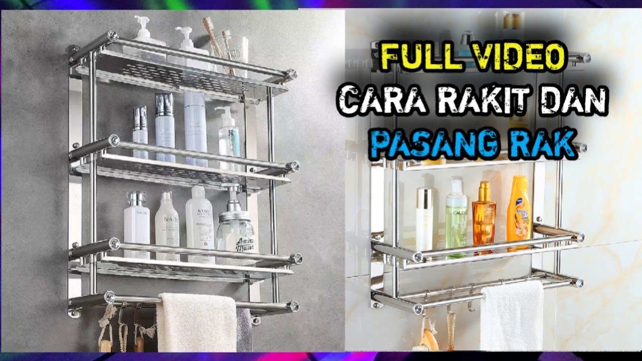 cara rakit rak sabun kamar mandi yang beli di toko online full video ...