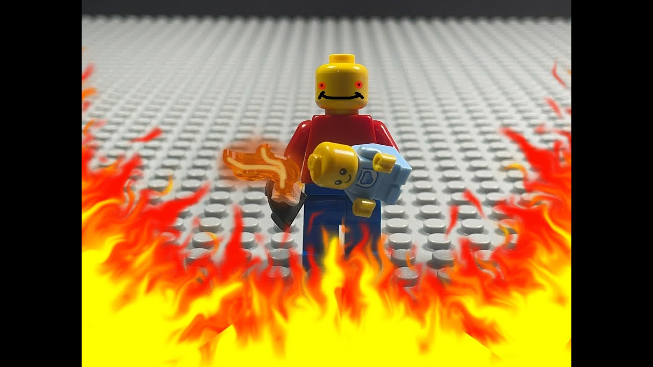 LEGO Man Sets Flames to a Baby - YouTube