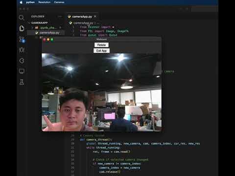 USB Camera App Demo Of Rotation Flip Image | python code - YouTube