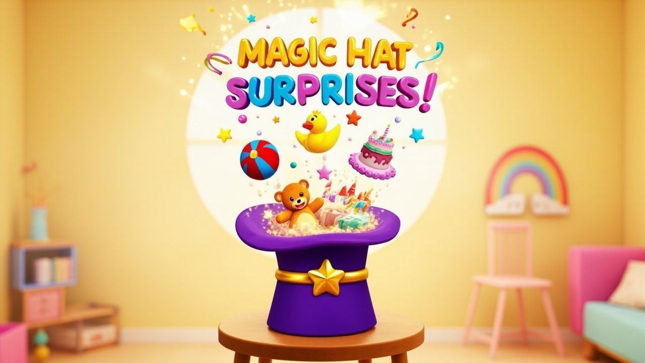 🎩 Magic Hat Surprises! | Fun Cartoon Song for Toddlers | Baby Toon ...