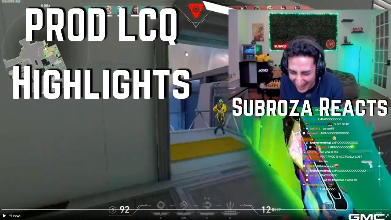 TSM Subroza REACTS to PROD LCQ Highlights... LOL | VALORANT Clips - YouTube