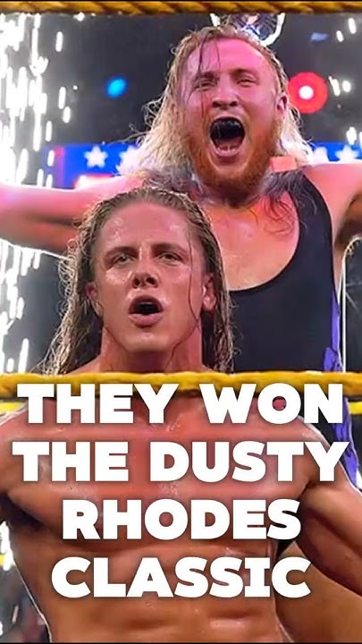When Pete Dunne and Matt Riddle won the Dusty Rhodes Tag Team Classic #wwe #wrestling #shorts ...