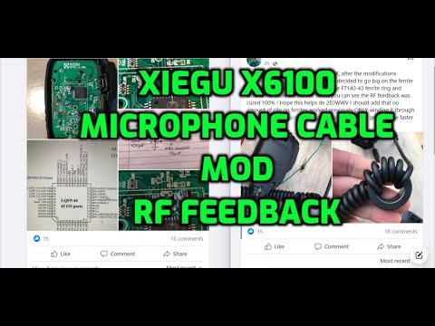 XIEGU X6100 Microphone Cable Mod- Reduce RF Feedback - YouTube