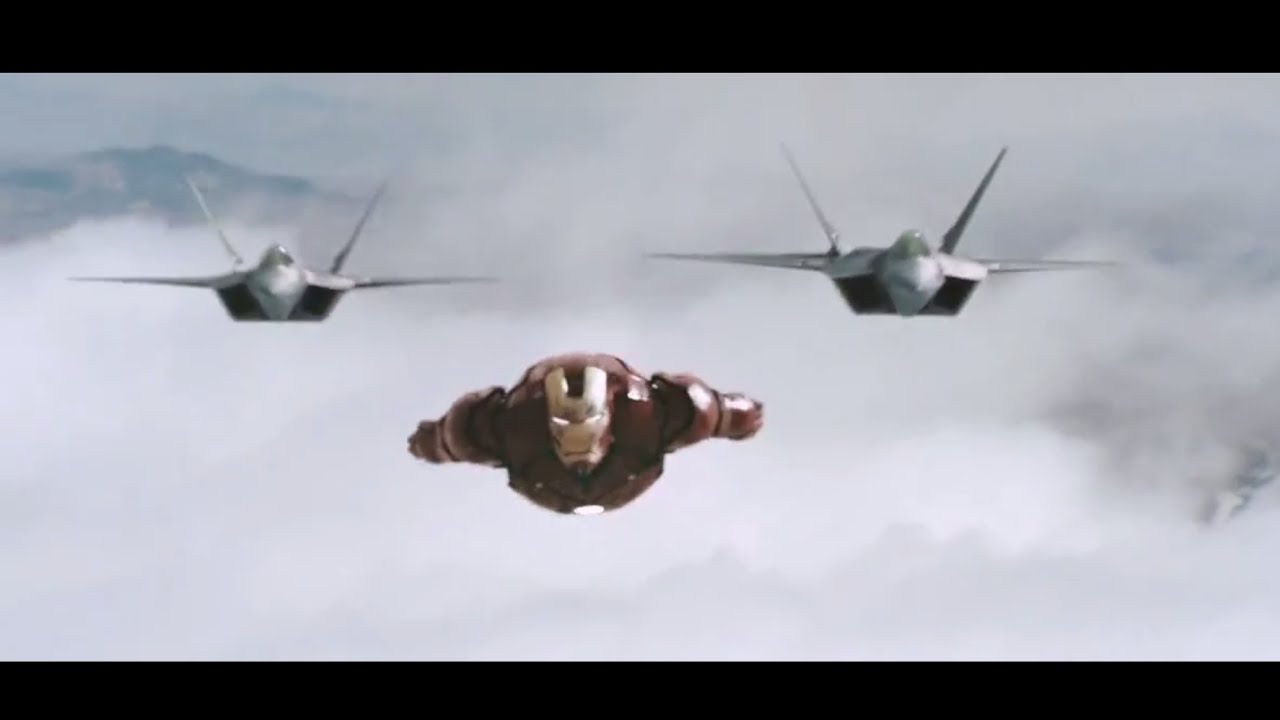 IRON MAN 1 - Mark lll vs two F-22 Raptors Fighter Jet (MOVIE CLIPS ...