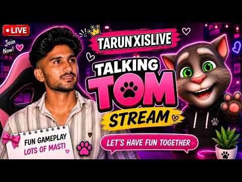 Talking Tom Live🛑BILLA GYA AUKAT SE BAHAR FULL MASTI#tolkingtom #shortsfeed #live#Tom #TARUNxisLiVE