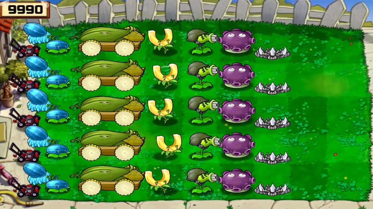 Plants vs Zombies | Upgraded Plants vs All Zombies | Survival Day Full ...