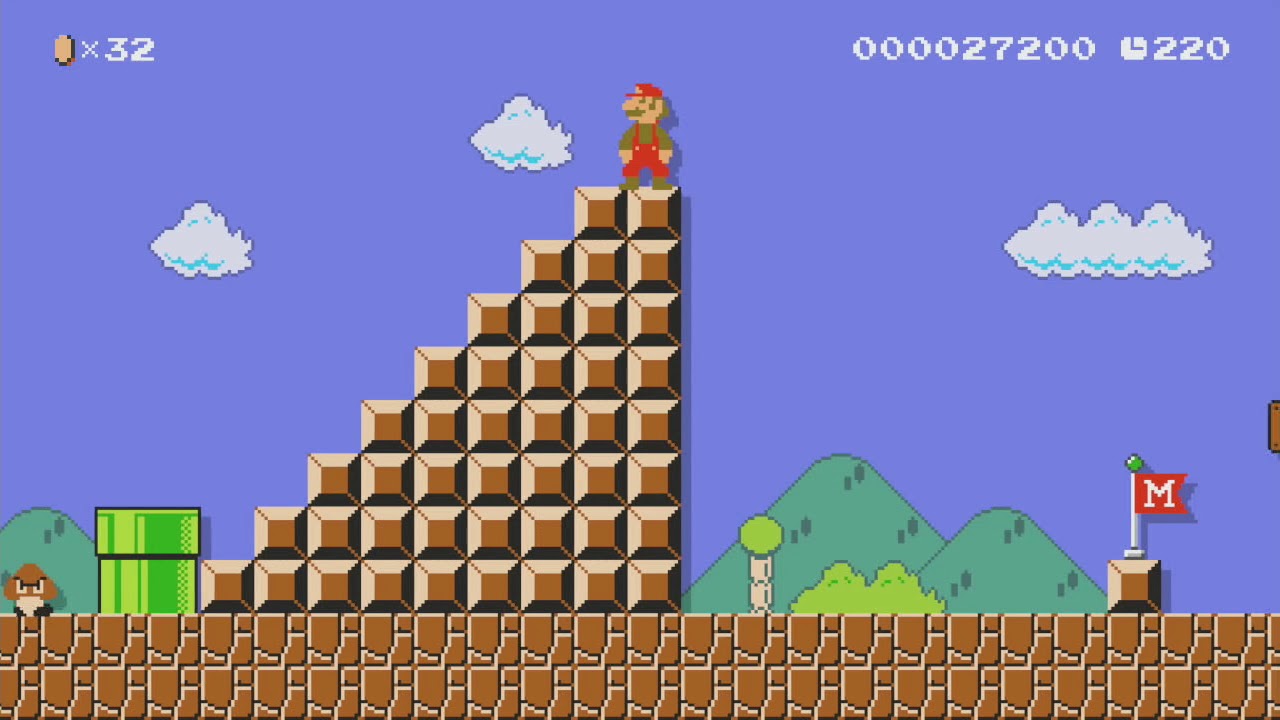 MARIO LOOP 1-3 by レクク - Super Mario Maker - No Commentary 1br - YouTube