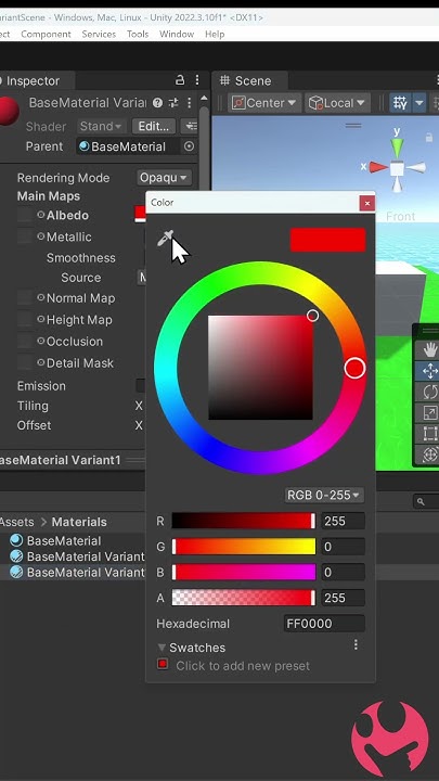 Todays Unity Tip Material Variants Unitytips Youtube