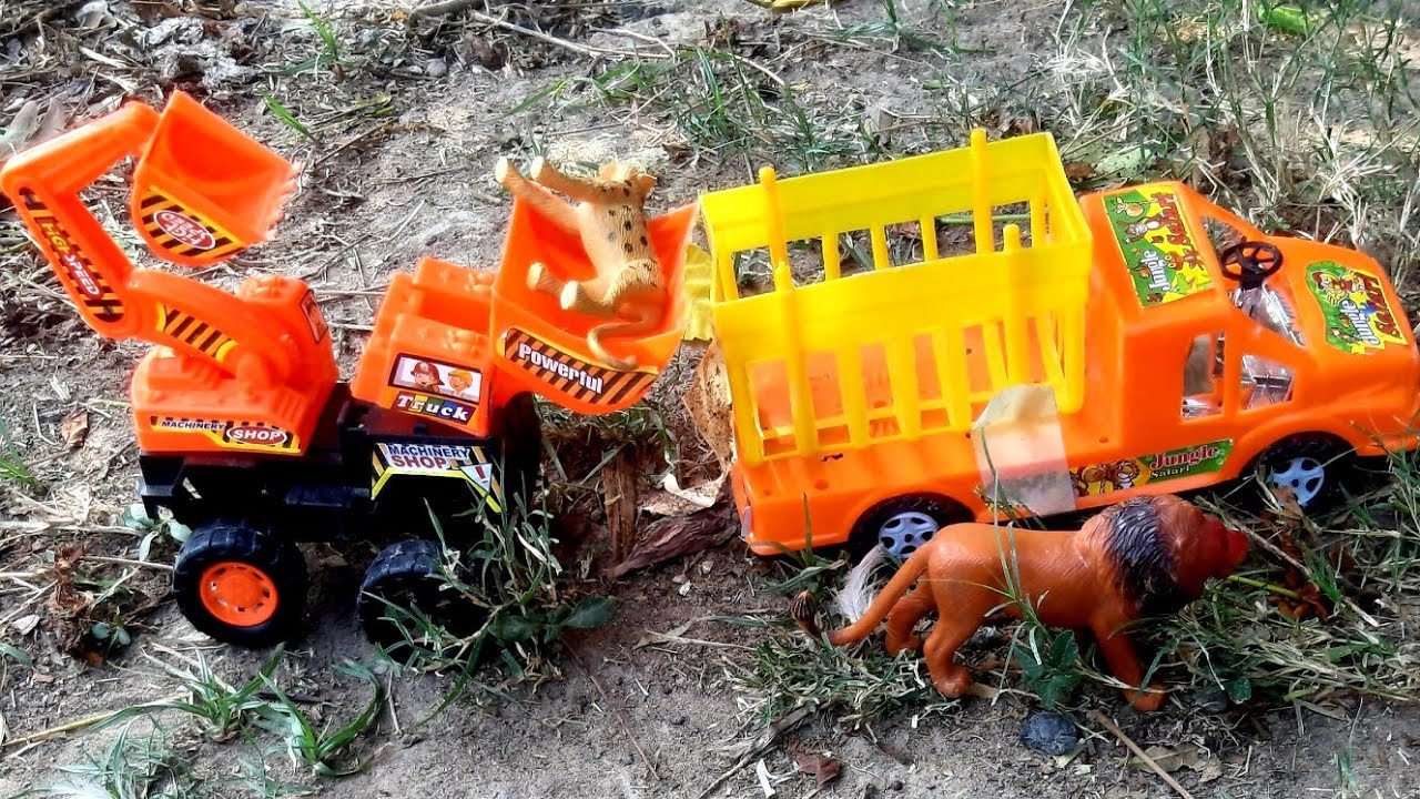Jcb And Animal Ka Video..Cartoon Fr Toy. - YouTube
