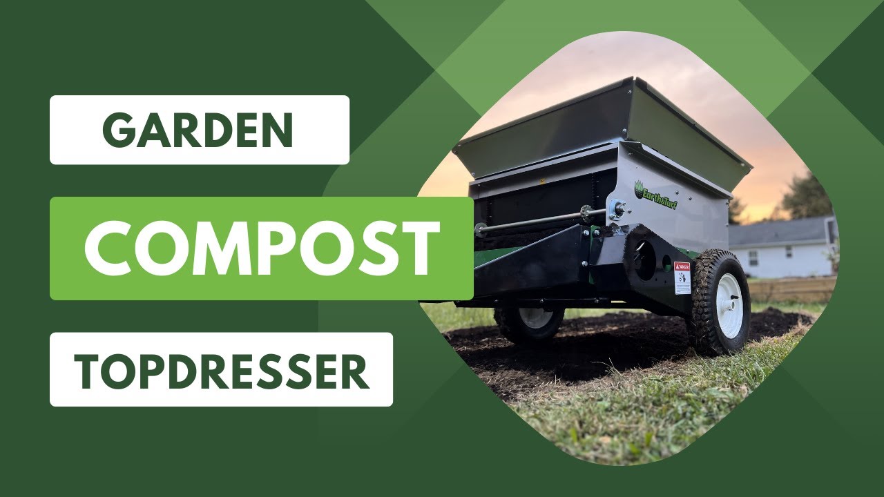 Spreading Compost with Garden Tractor - YouTube