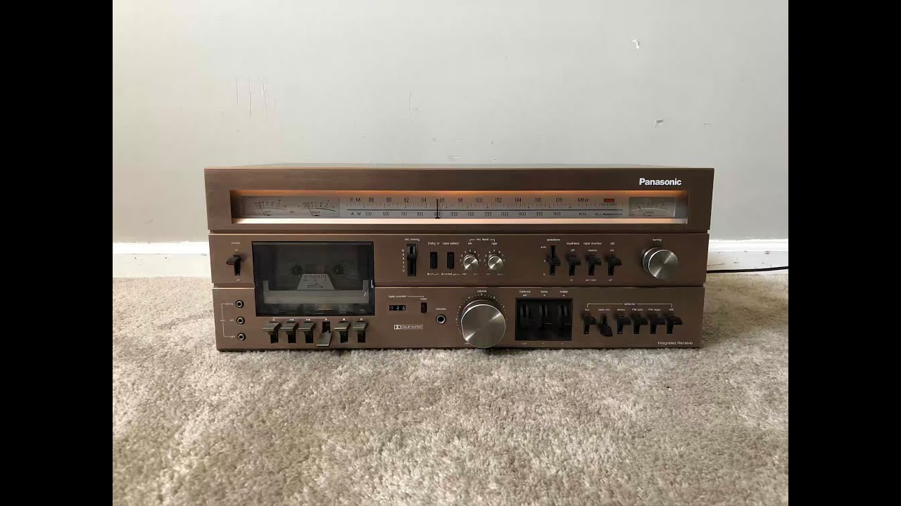 Panasonic RA-7500 Home Stereo Audio AM FM Receiver with Single Cassette ...
