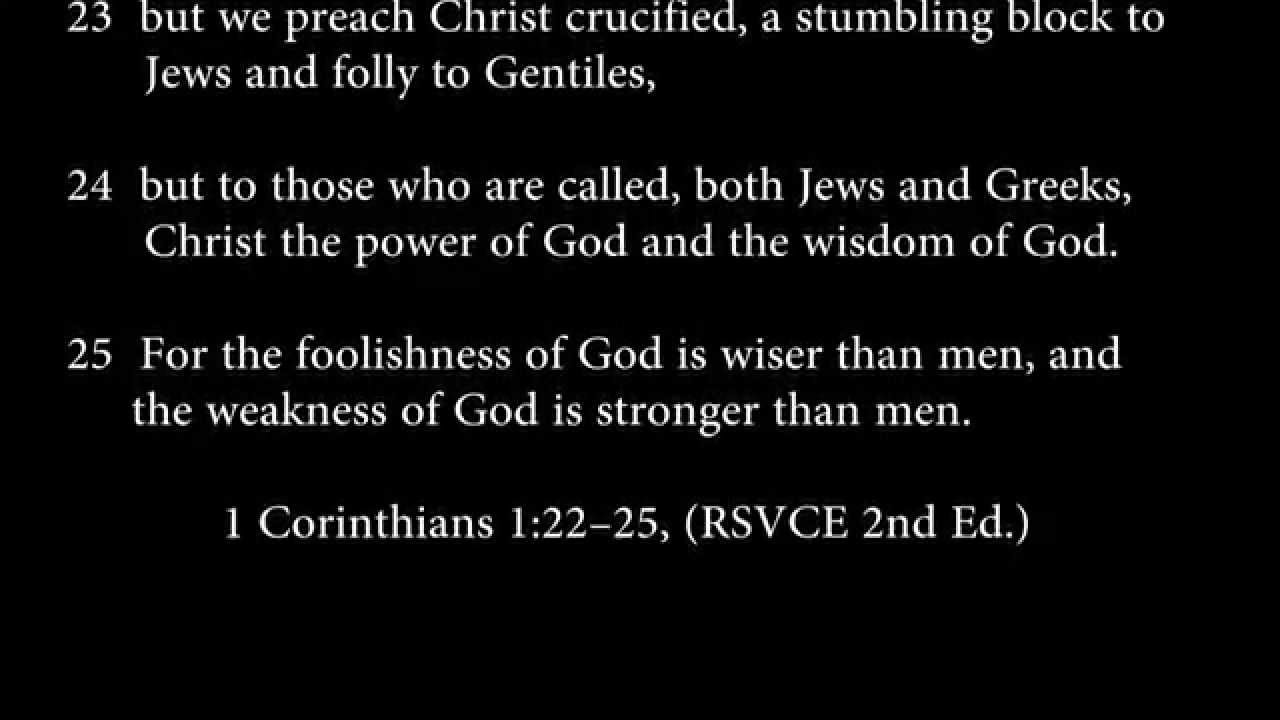 1 corinthians 1:22-25 - YouTube