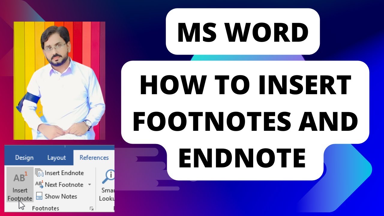 How to Insert Footnote and endnote in Ms Word - YouTube