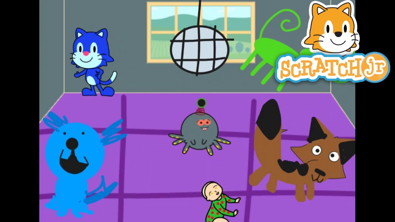 Disco Party with Characters | Scratch Junior Animation - YouTube
