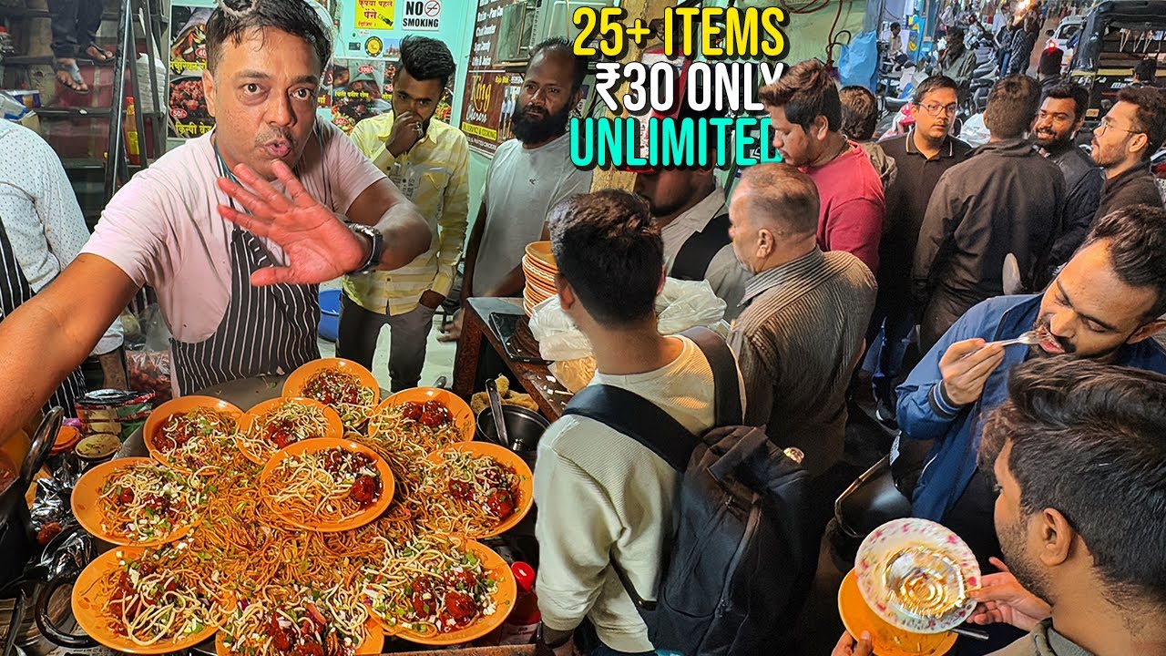 30/- Rs MOST HONEST 😇 MAN selling Ultimate Chinese Thali + Miya Biwi ...