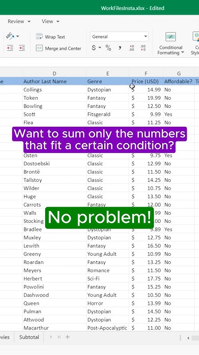 Sheets Hack | 🔢 Add what matters, ignore the rest with SUMIF ⚡️ #sheets #excel #exceltips - YouTube