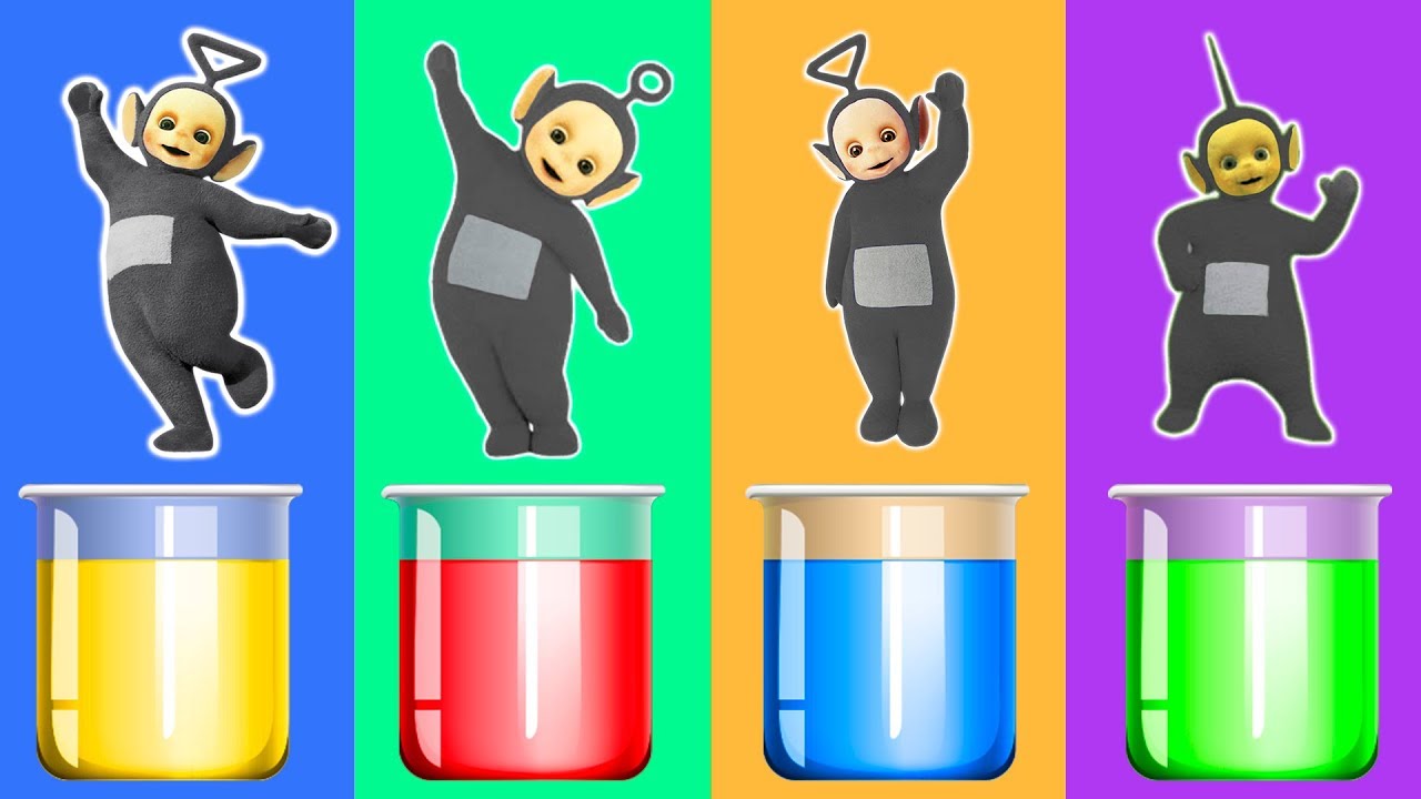 Fun Learning Colors Teletubbies Paint Bucket Bathing Colors Alphabet ...