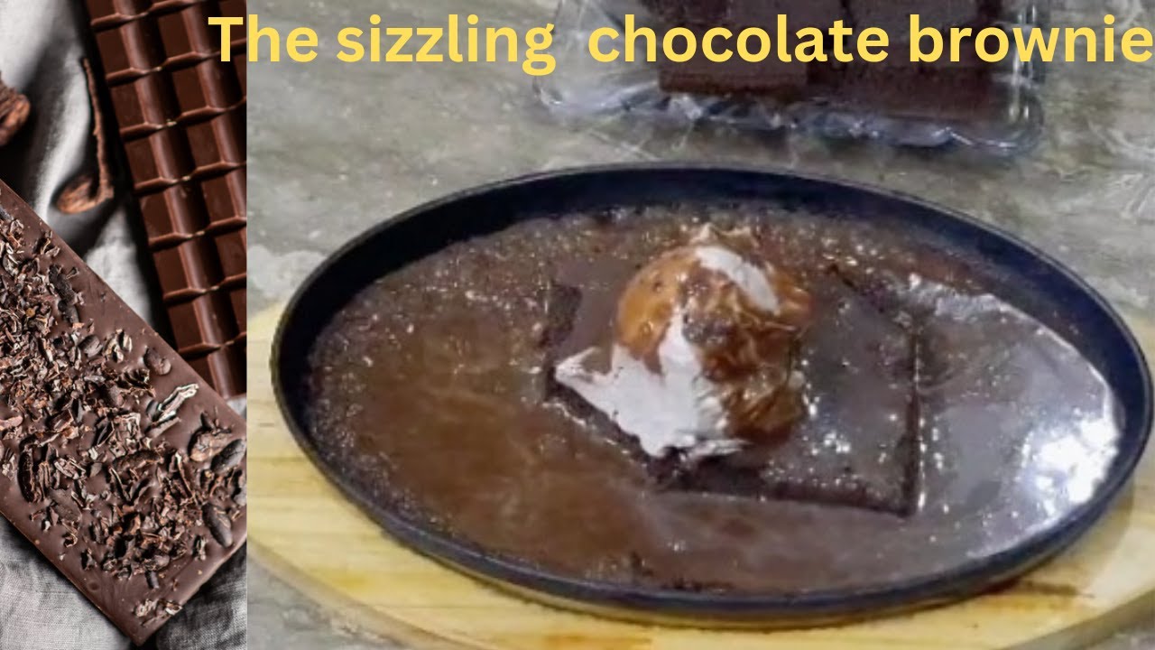 chocolate brownie sizzler with icecream |homemade chocolate ganache ...