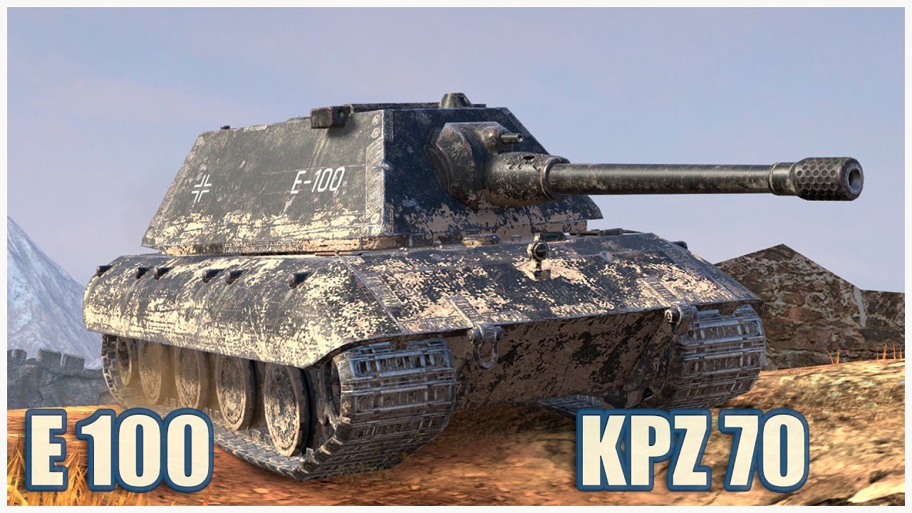 E 100 & Kpz 70 • WoT Blitz Gameplay - YouTube