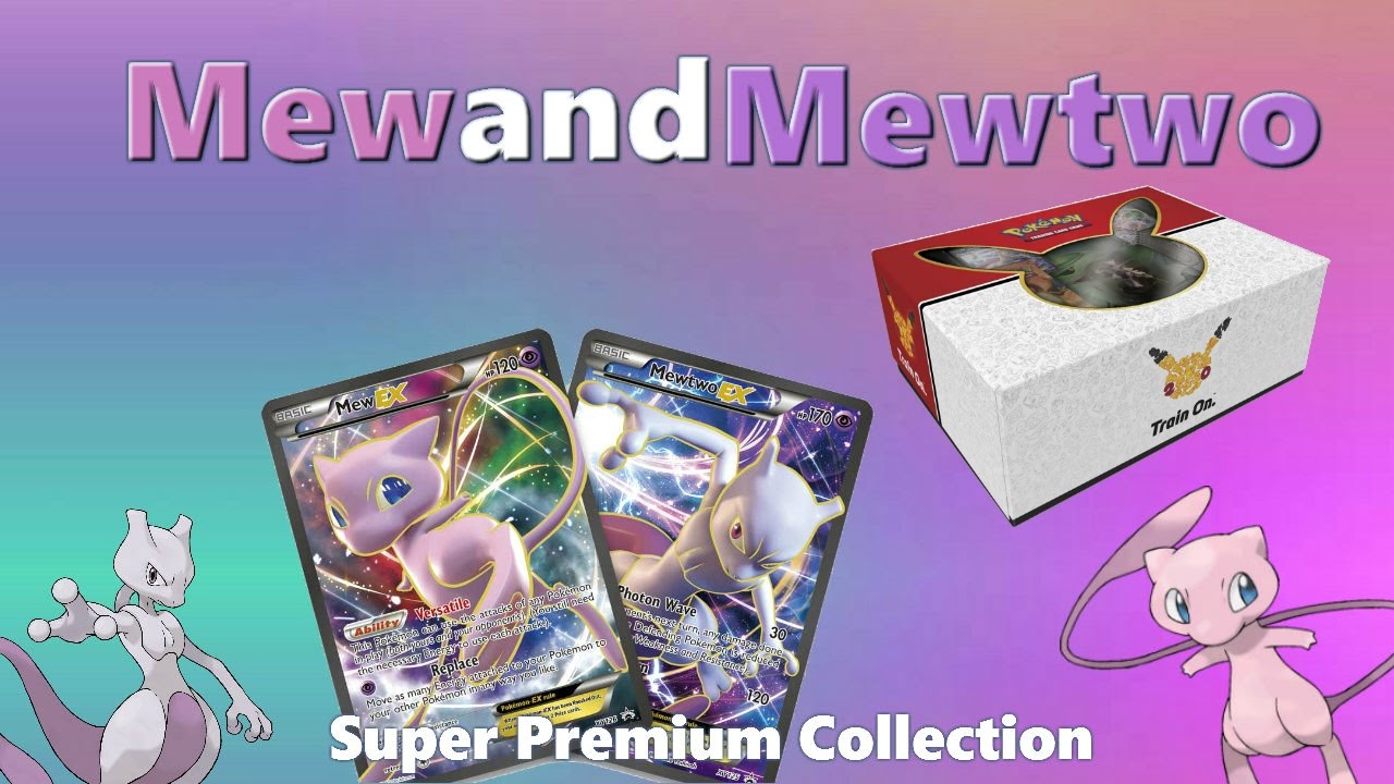 Opening a Mew & Mewtwo Super Premium Collection Box! Several EX Pulls ...