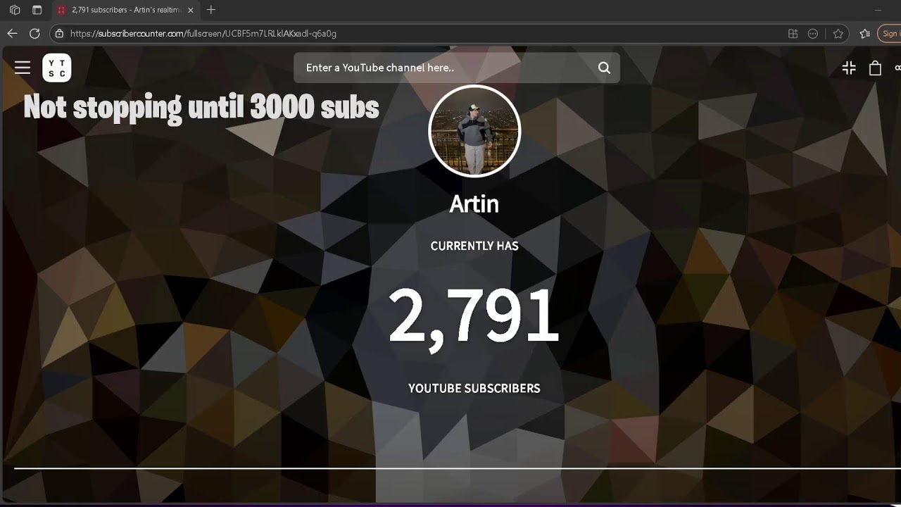 Live Subscriber Count( Not Stopping Until 3000) - YouTube