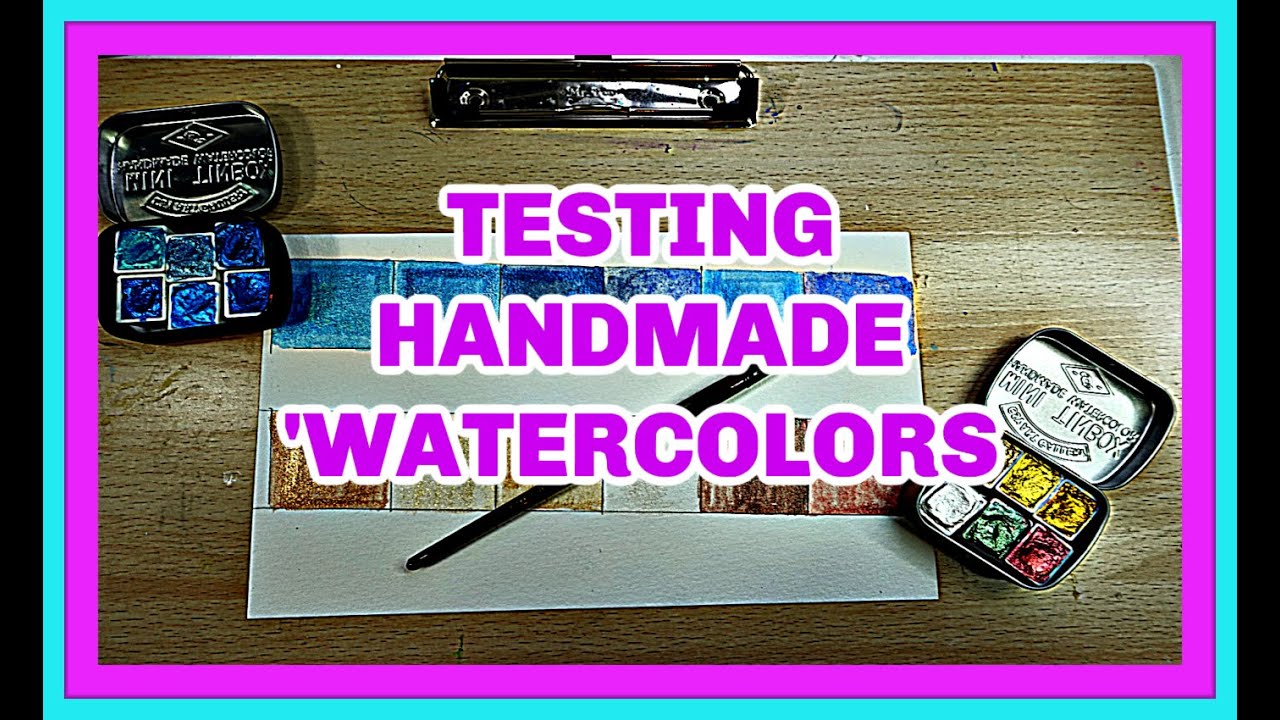 TESTING HANDMADE WATERCOLORS HOW DID THEY PERFORM ?? - YouTube