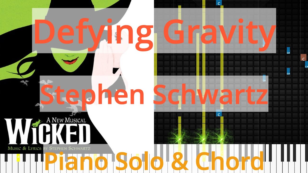 🎹Solo & Chord, Defying Gravity, Stephen Schwartz, Synthesia Piano - YouTube