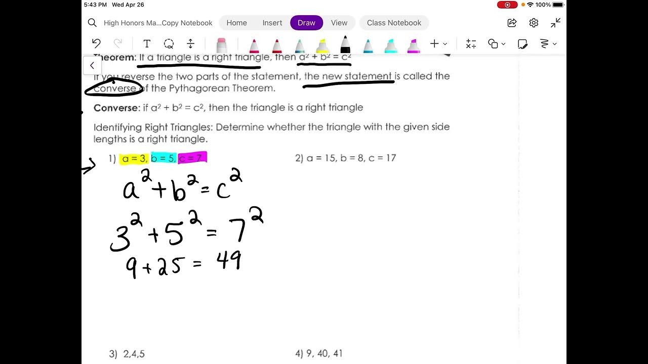 Pythagorean Theorem- Part 3 - YouTube