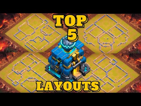 TOP 5 NOVOS LAYOUTS (IMBATÍVEIS) CV12 PARA GUERRA COM LINK 2024 _Clash ...