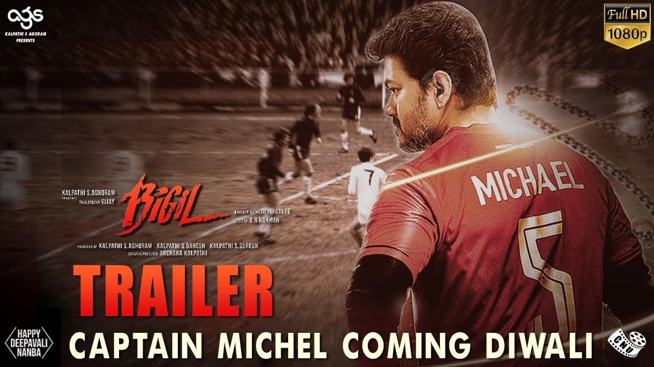 Bigil Trailer Official - Michel Entry in Diwali 2019 | Thalapathy Vijay ...