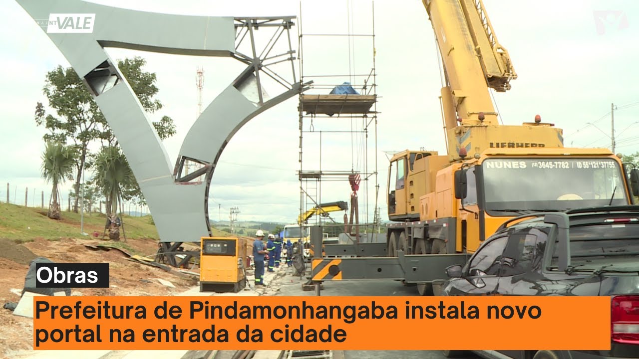 Prefeitura de Pindamonhangaba instala novo portal na entrada da cidade - YouTube