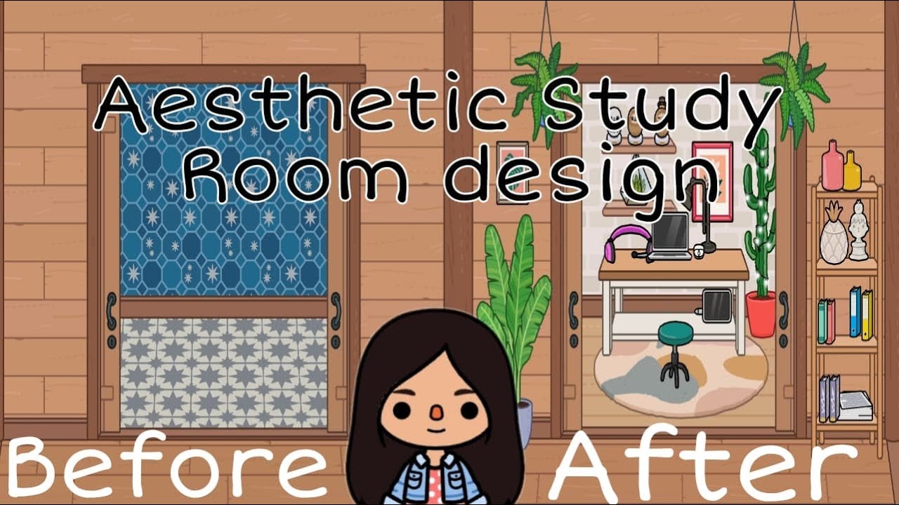 Aesthetic Study Room design|| Toca boca || toca rainbow - YouTube