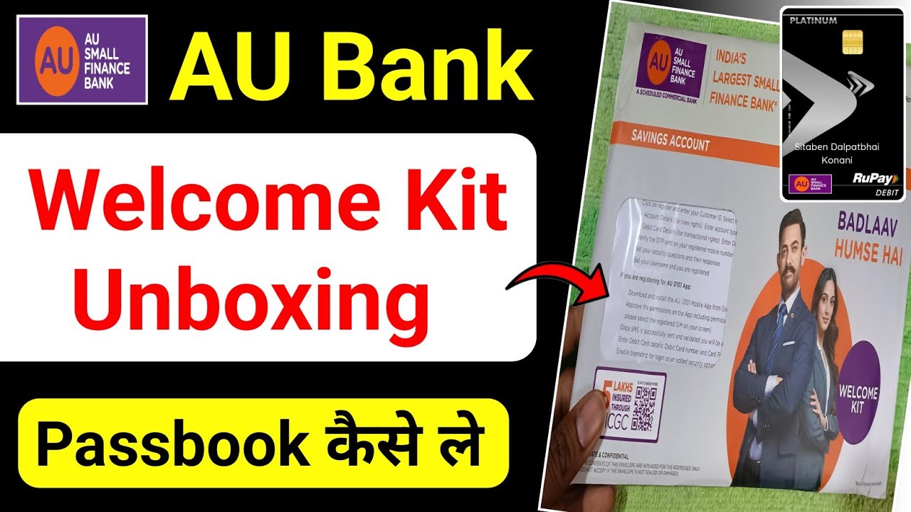 au bank welcome kit | au bank welcome kit unboxing | au welcome kit ...