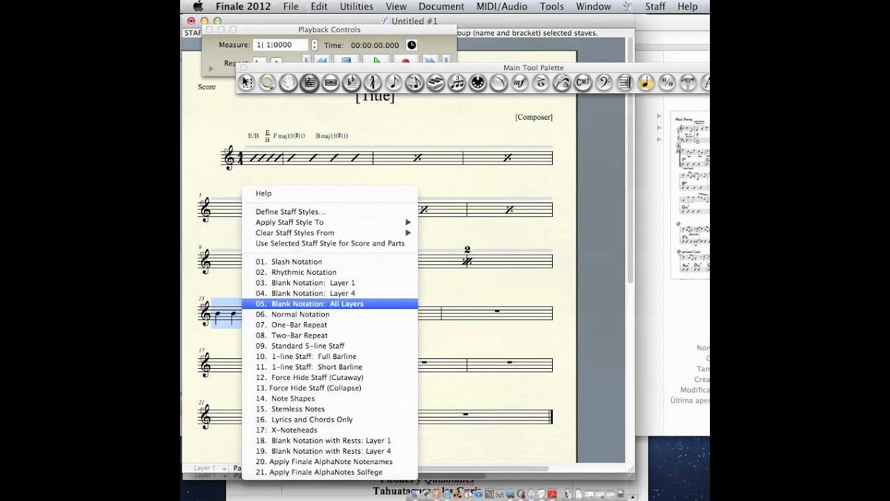 clave americana con slach, notacion ritmica, signos de repeticion ...