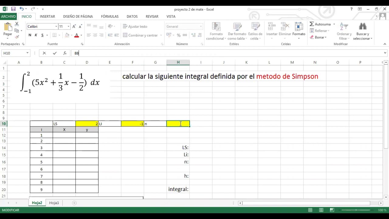 Metodo de simpson 1/3 - YouTube