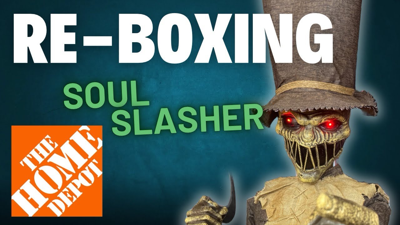 Soul Slasher Animatronic Re-Boxing 2024 Home Depot - YouTube