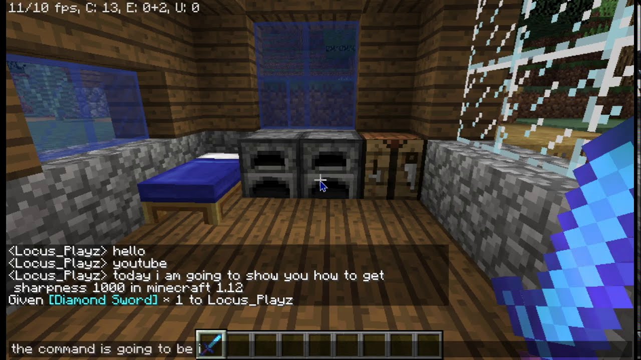 How to get sharpness 1000 in minecraft 1.12 - YouTube