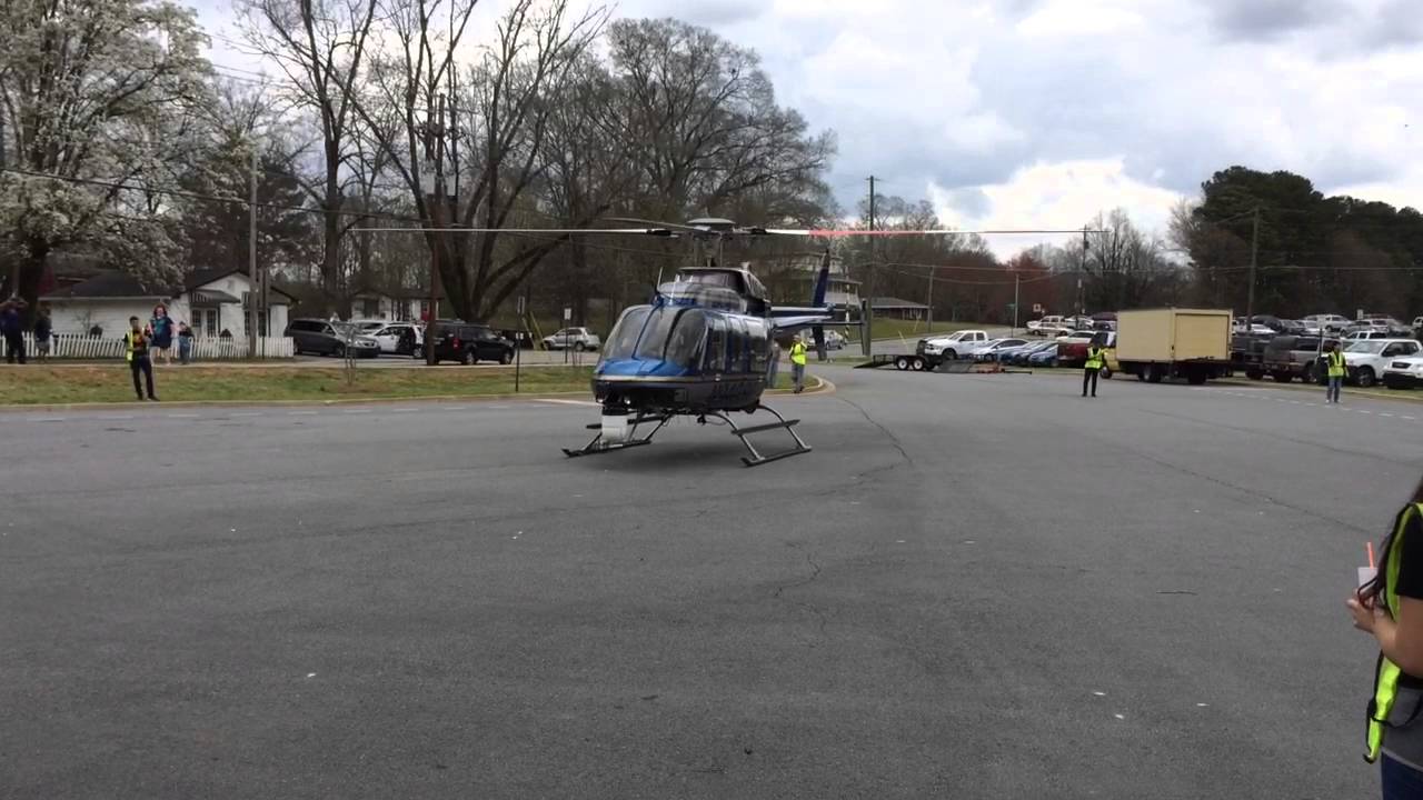 Georgia State Patrol Helicopter Taking Off - YouTube