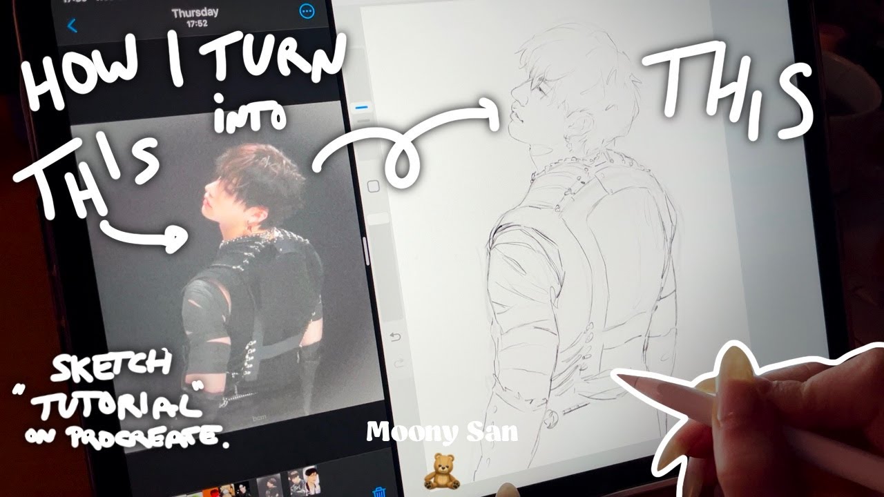 MY SKETCHING PROCESS! Start to Finish - skz's chan - [Tutorial ...