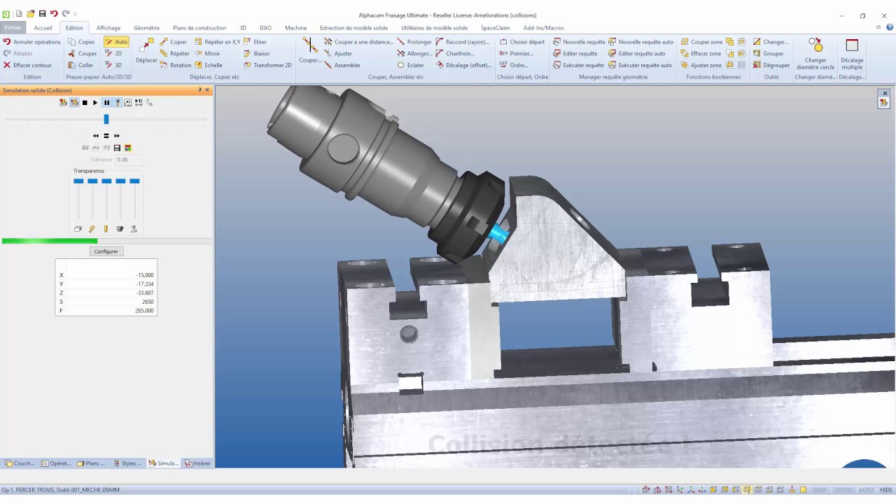 Alphacam - Simulation simple - YouTube