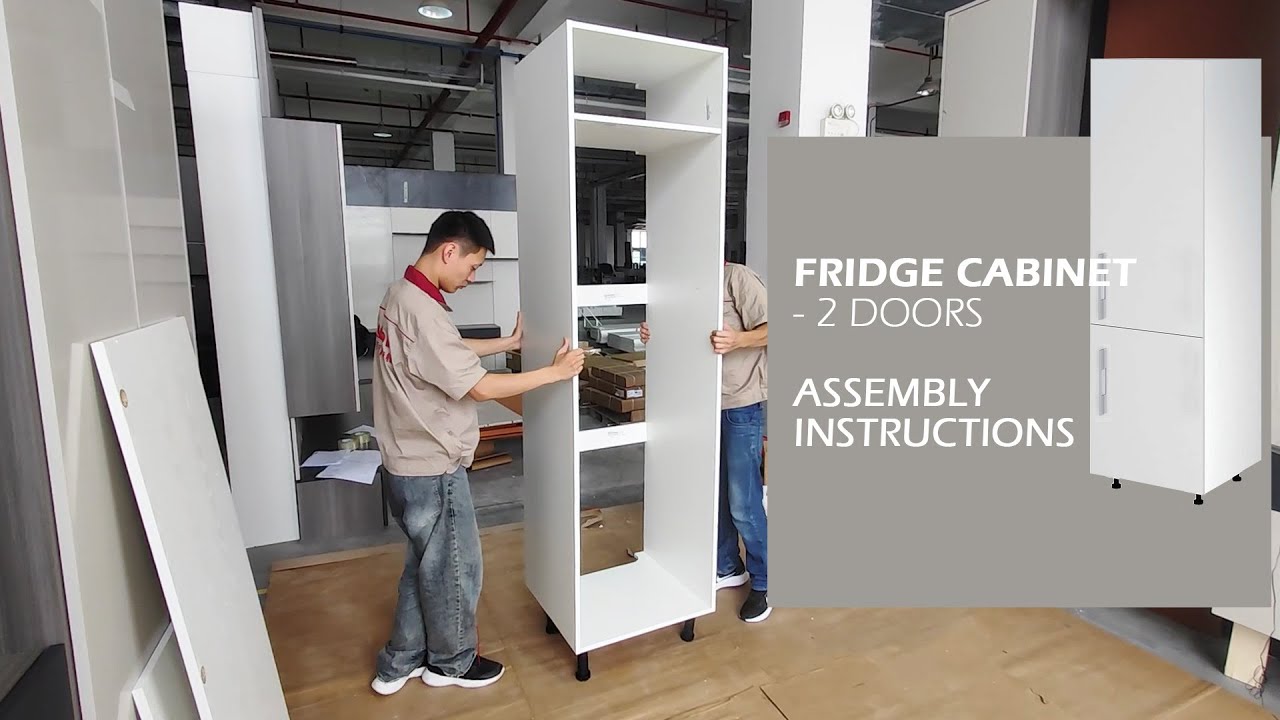 Assembly Instructions For Fridge High Cabinet - 2 Doors - YouTube