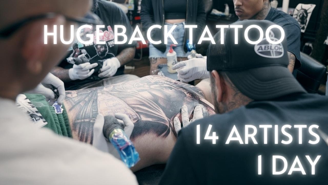 14 Artists vs One Back: The Most Insane Tattoo Project Ever! - YouTube
