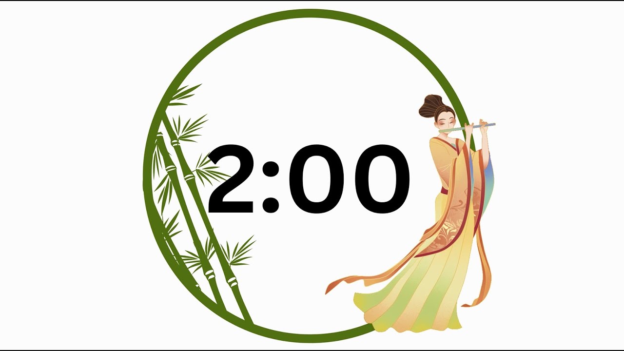 2 Minutes SILENT countdown timer with a chime at the end - YouTube