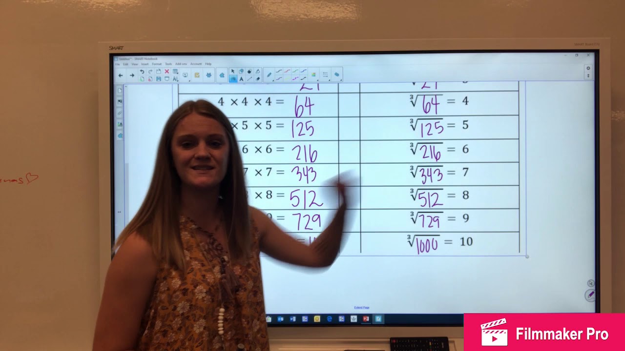 Perfect Cubes and Cube Roots - YouTube