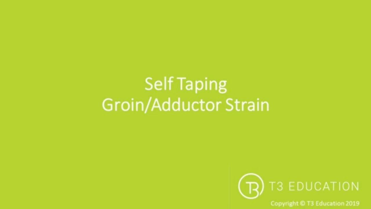 Kinesiology Taping: Self Taping Groin Strain - YouTube