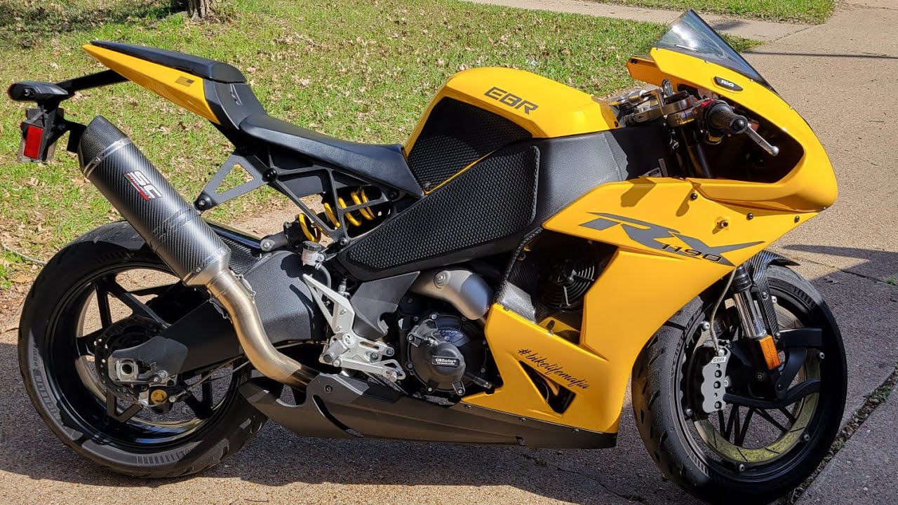 EBR 1190RX with SC project exhaust by NCCR (baffle in) - YouTube