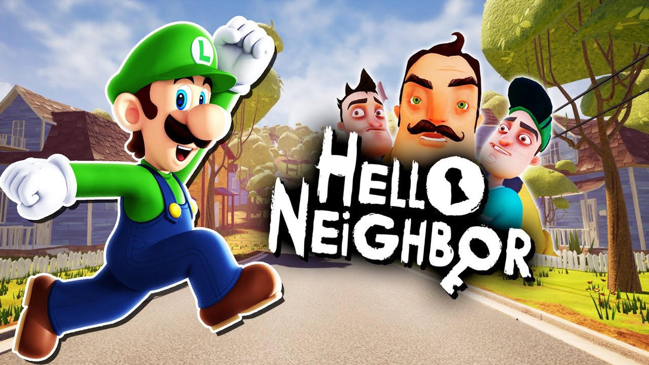 HELLO LUIGI | Hello Neighbor Mod - YouTube