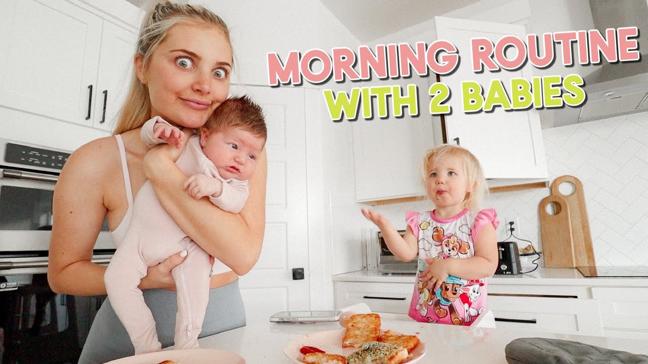 my veryyyy realistic morning routine with a newborn + a toddler ...