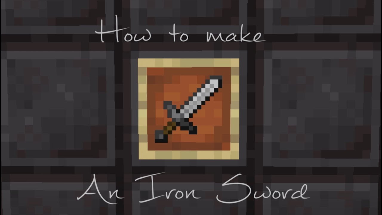Minecraft Iron Sword - HowTo Make - YouTube