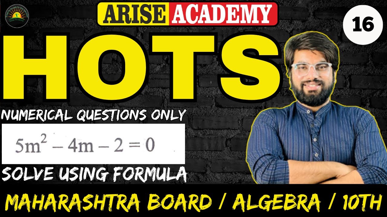 Solve 5m² - 4m - 2 =0 | Formula Method | Algebra | Class 10th | HOTS ...